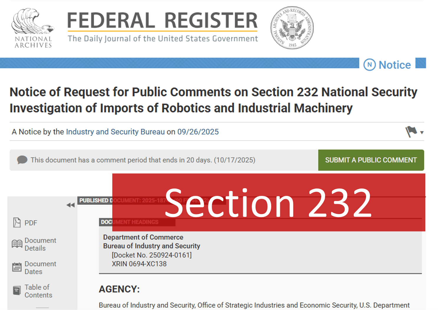 U.S. Section 232 Investigation Puts Robotics and Industrial Machinery ...